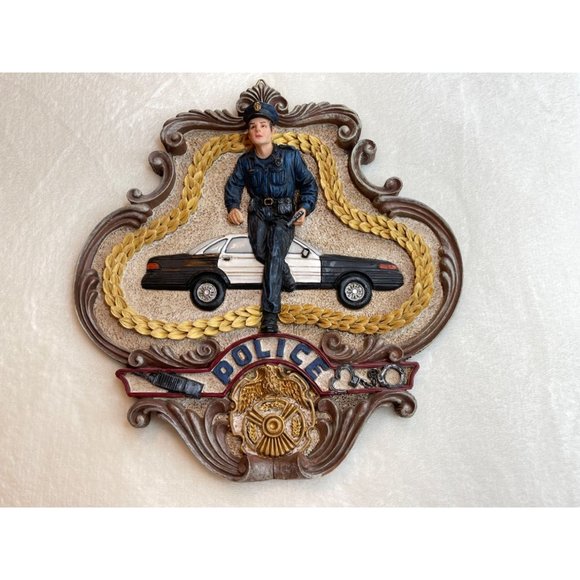 Art | Medium Police Officer Uniform Figurine Wall Art Medallion Law ...